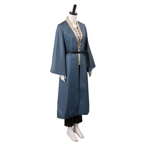 Scían Blue Herringbone Long Robe Cosplay Costume – Yicosplay