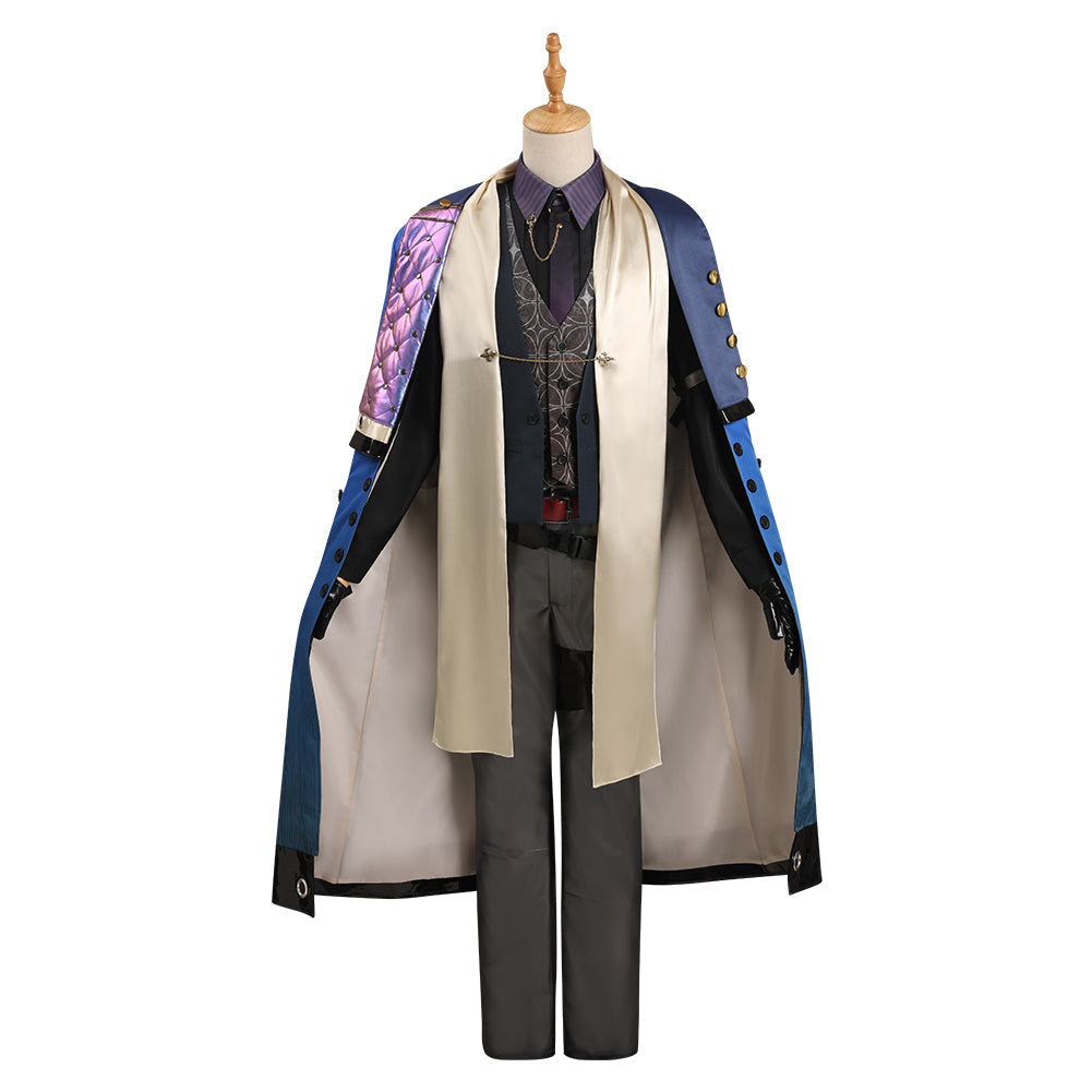 Vtuber Akira Shikinagi Long Coat Cosplay Costume – Yicosplay