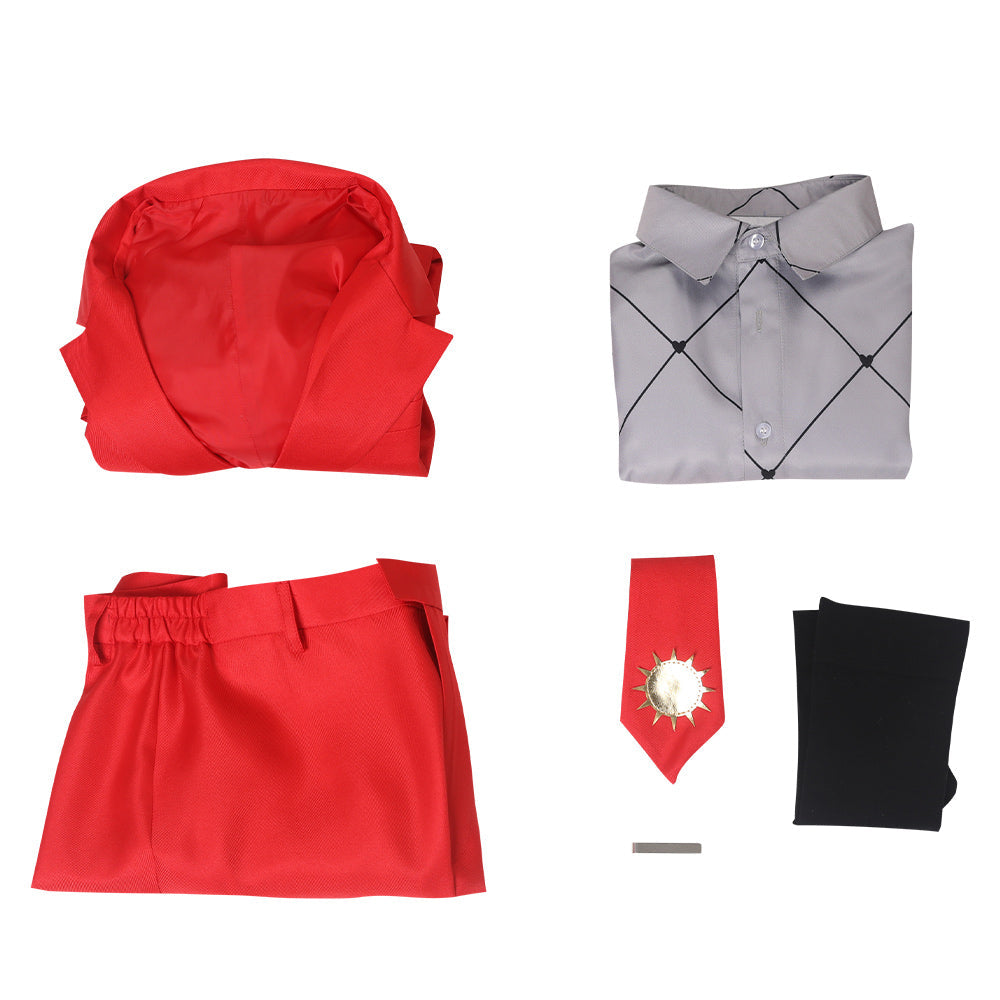 HIGH CARD Chris Redgrave Red Two-Piece Suit Cosplay Costume – Yicosplay