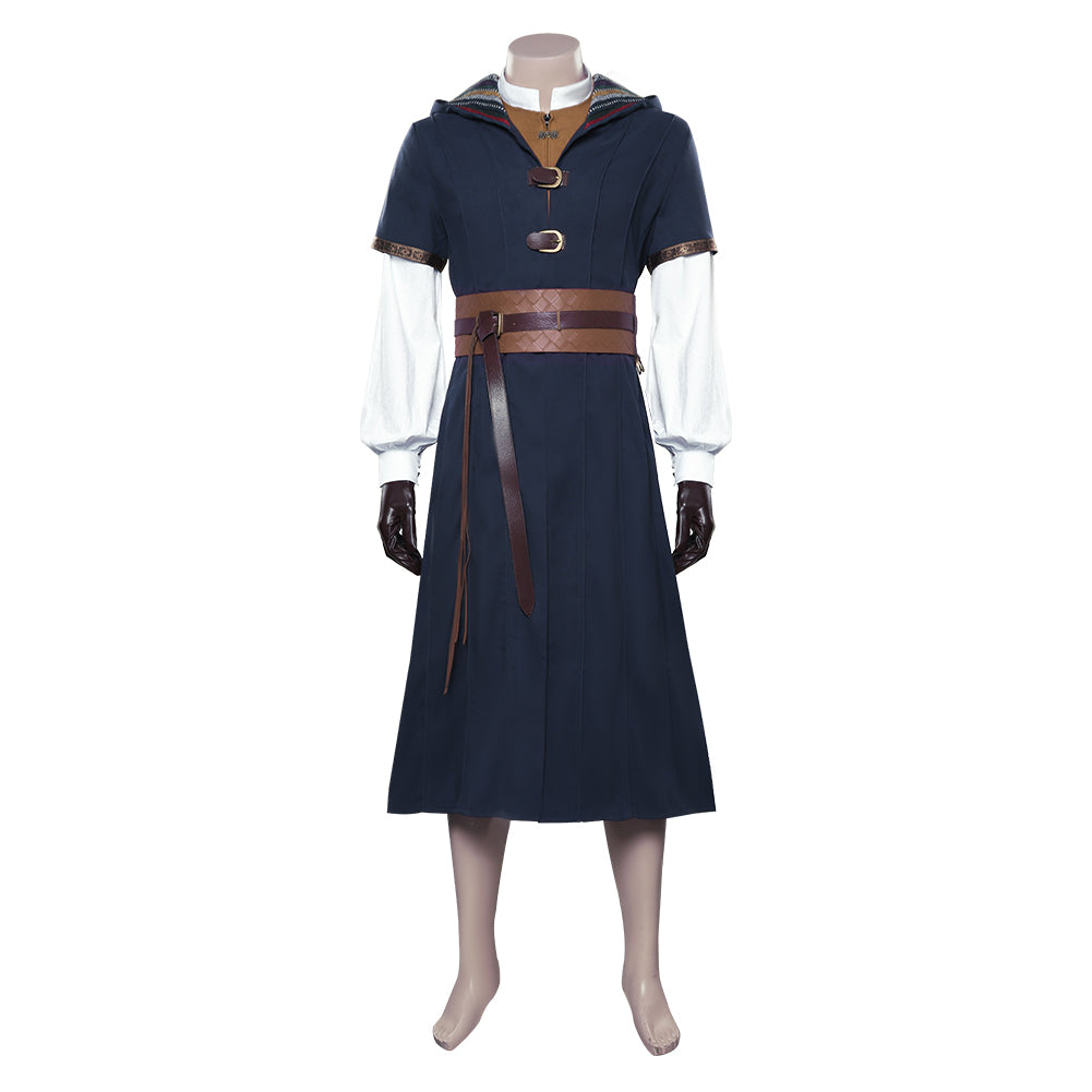 Enchanted Robert Philip Navy Blue Hooded Tunic Cosplay Costume – Yicosplay