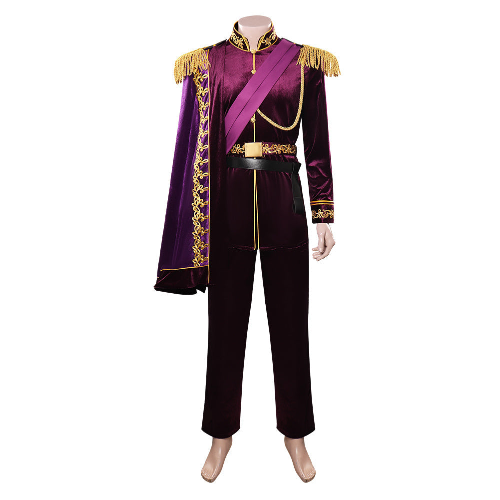 Disenchanted Prince Edward Purple Gold Royal Cosplay Costume – Yicosplay