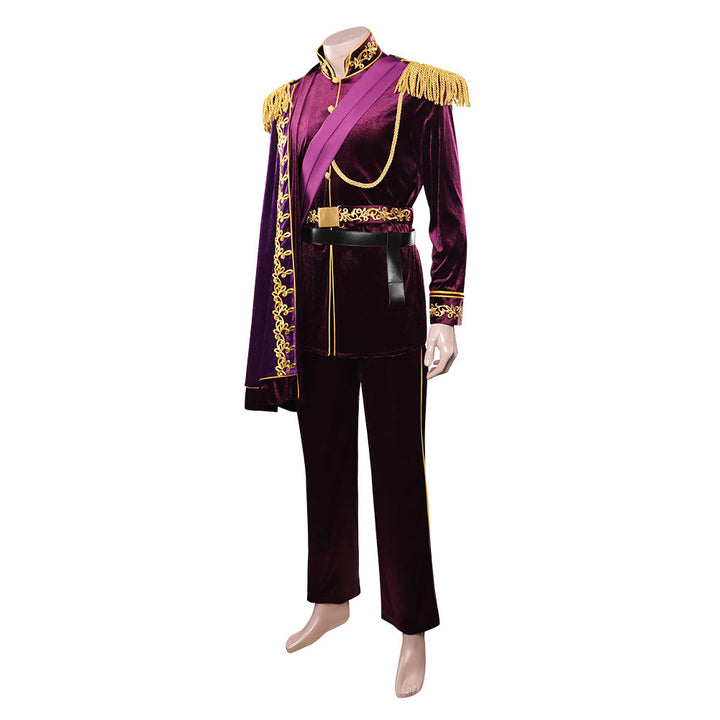 Disenchanted Prince Edward Purple Gold Royal Cosplay Costume – Yicosplay