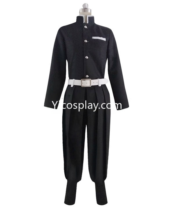 Demon Slayer: Kimetsu No Yaiba Tanjiro Kamado Black Uniform Cosplay ...
