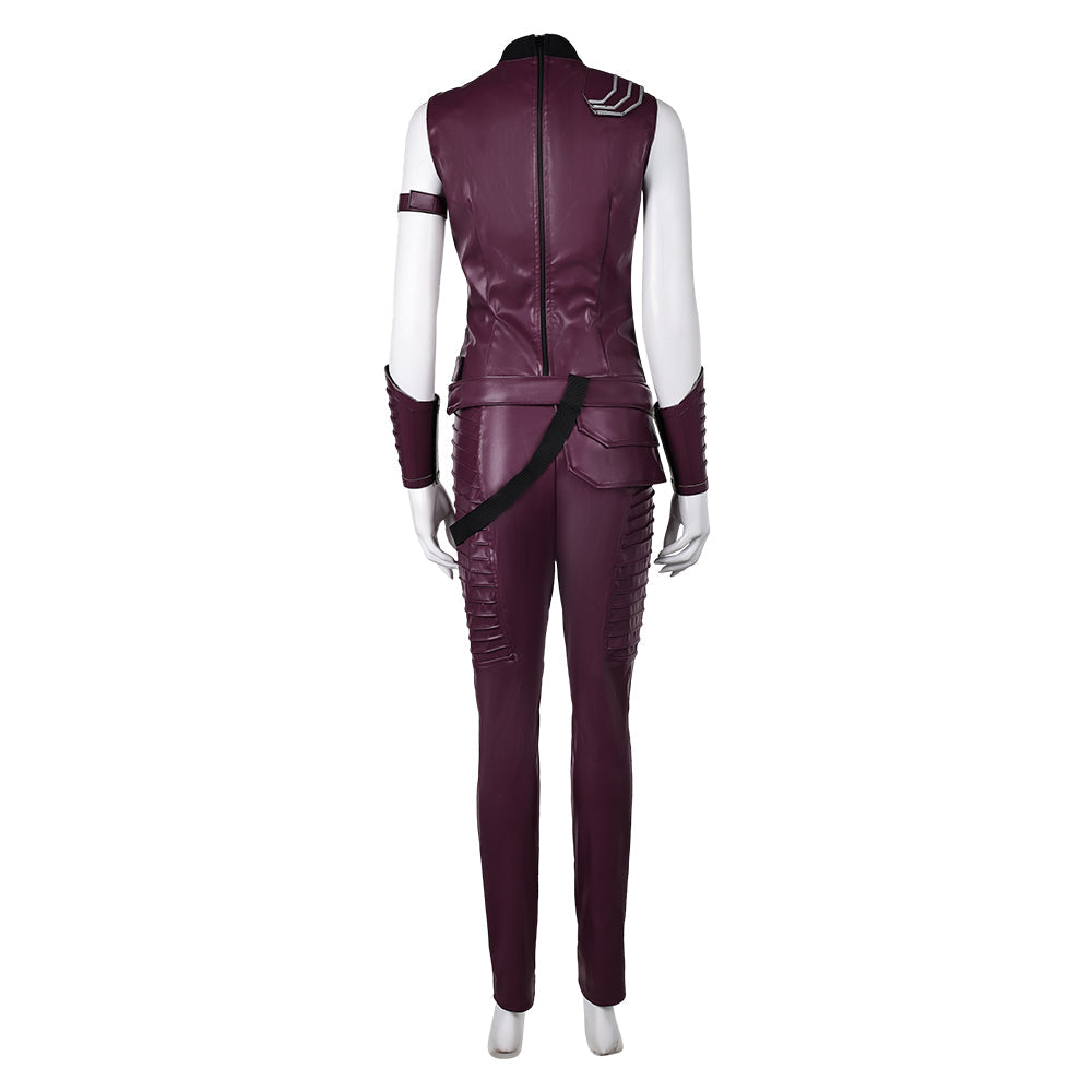 Jennifer Garner Elektra Deep Plum Sleeveless Jumpsuit Cosplay Costume ...