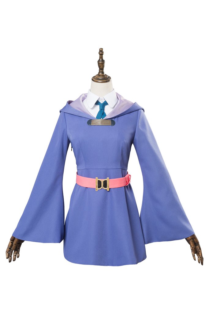 Little Witch Academia Kagari Atsuko Akko Cosplay Dress Purple Witch Co ...